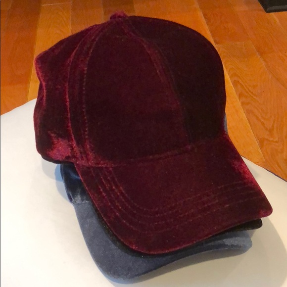 Accessories | 3 Velvet Velcro Closure Caps | Poshmark